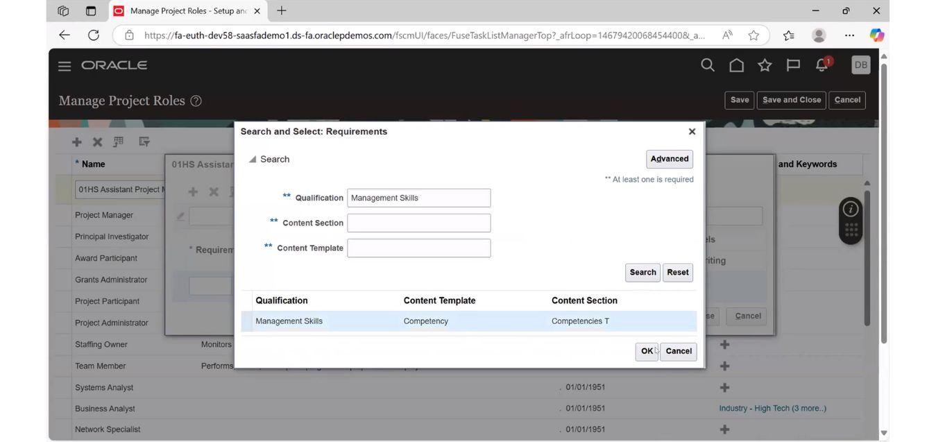 Creation Of Project Role Configuration | OracleErpGuide.com