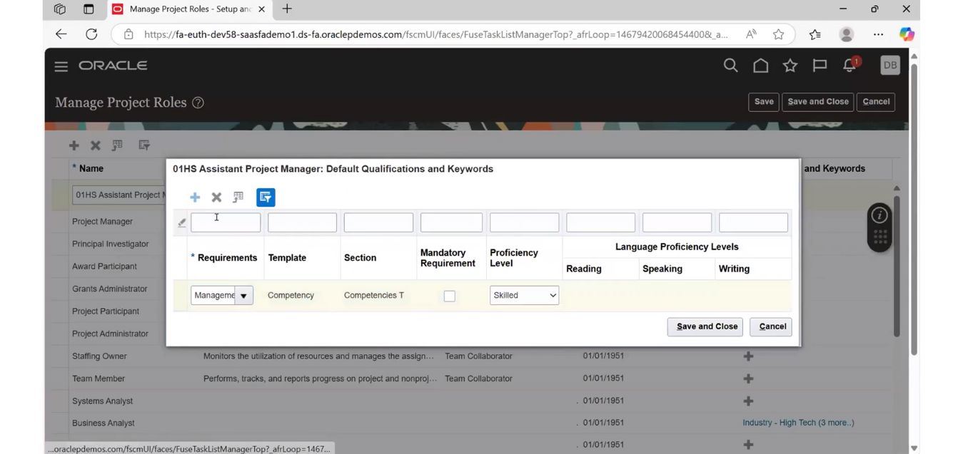 Creation Of Project Role Configuration | OracleErpGuide.com