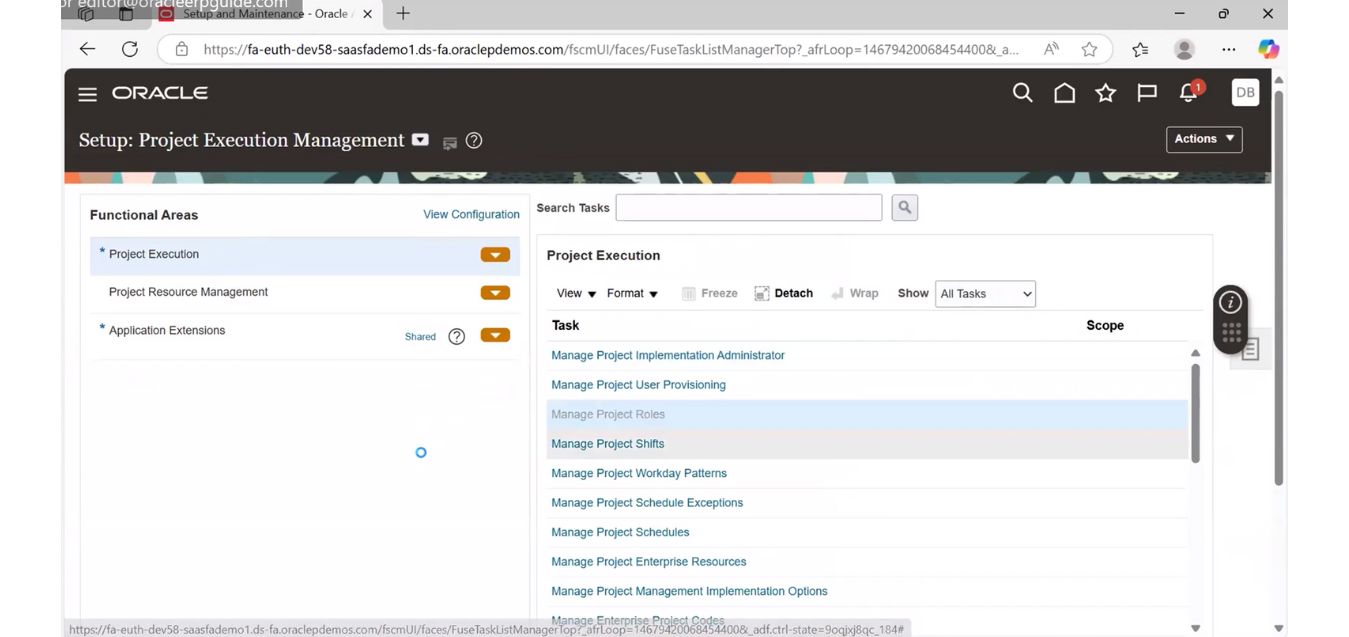 Creation Of Project Role Configuration In Oracle Fusion Cloud