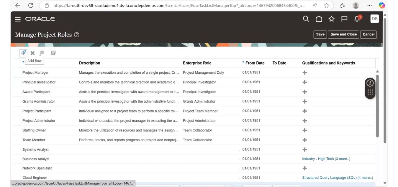 Creation Of Project Role Configuration | OracleErpGuide.com