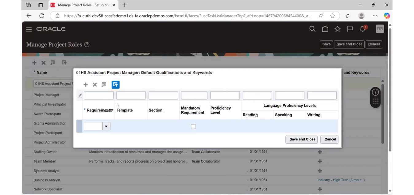 Creation Of Project Role Configuration | OracleErpGuide.com