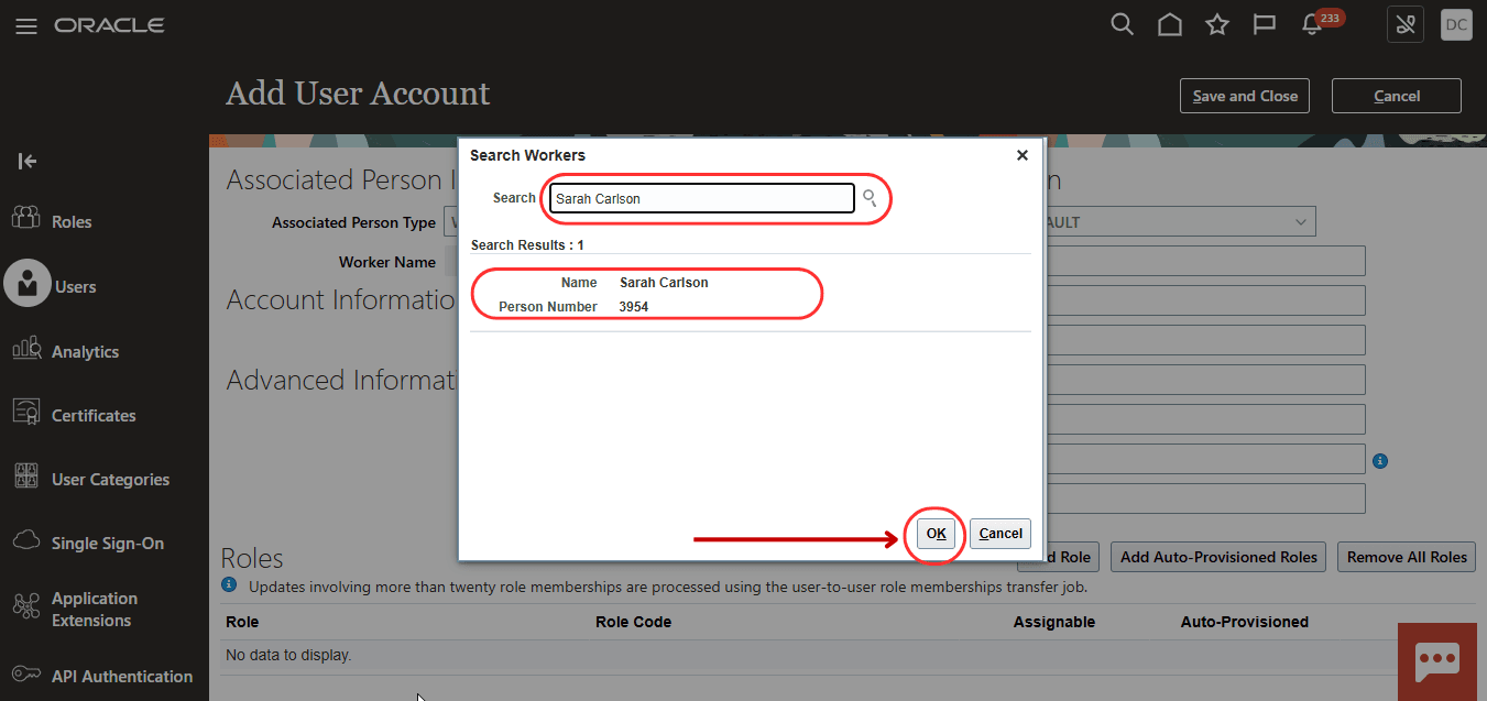 Create Users And Assign Roles In Oracle Fusion Cloud - OEG